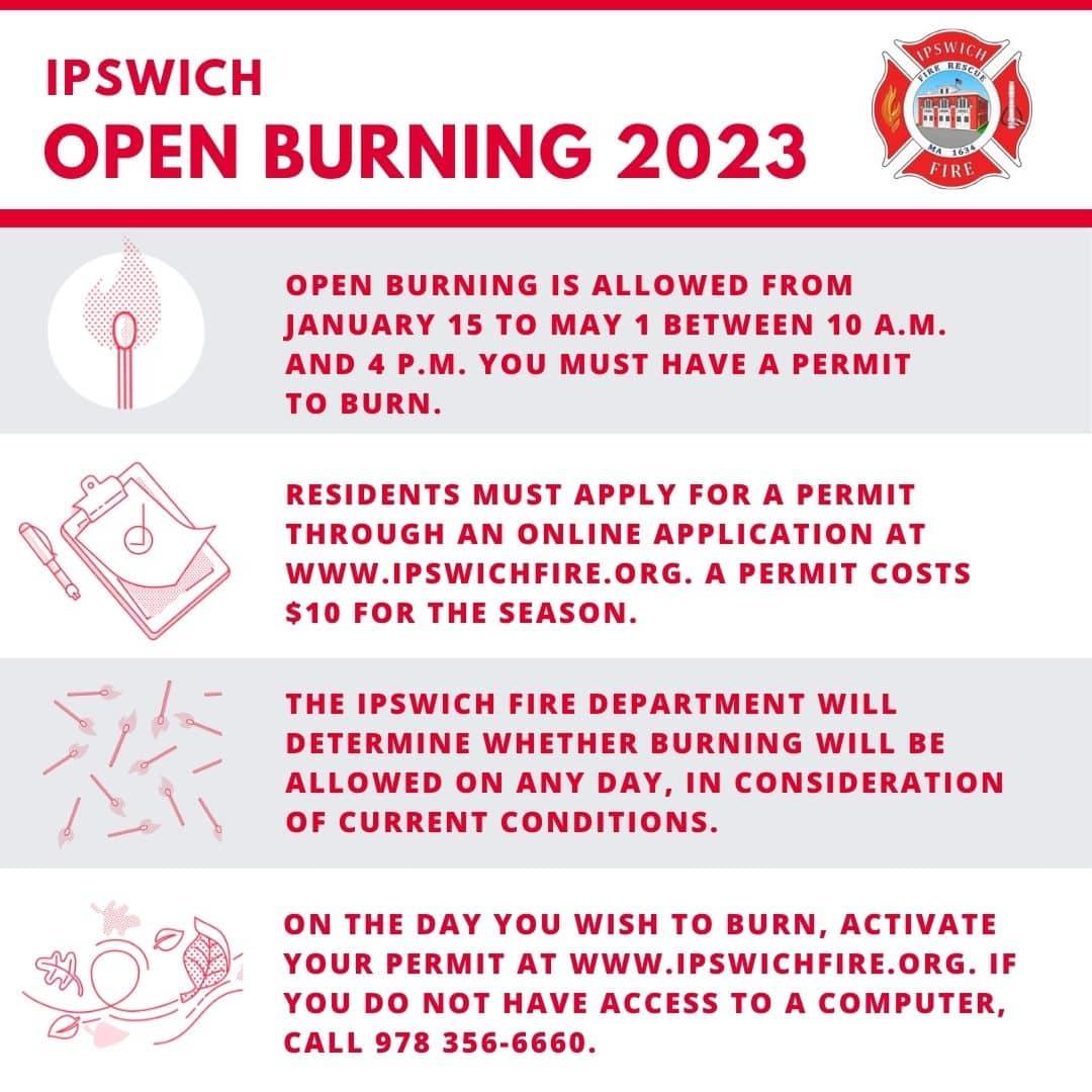 Open Burning Season Off to a Roaring Start – Ipswich Fire Department